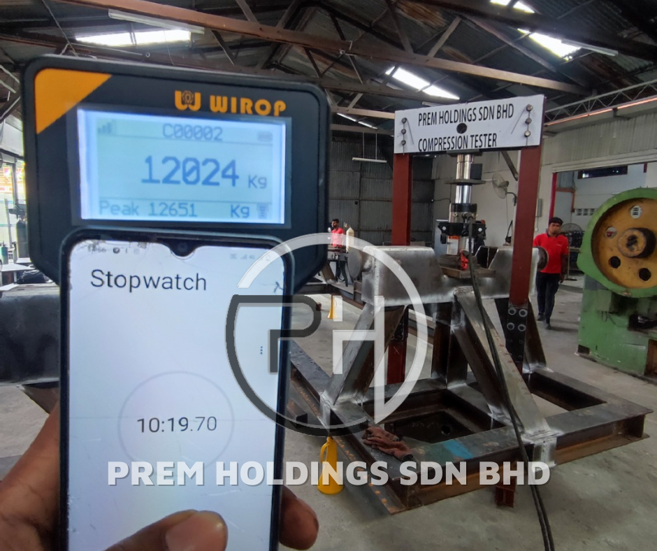 Compression load test services - lifting and rigging - Prem Holdings